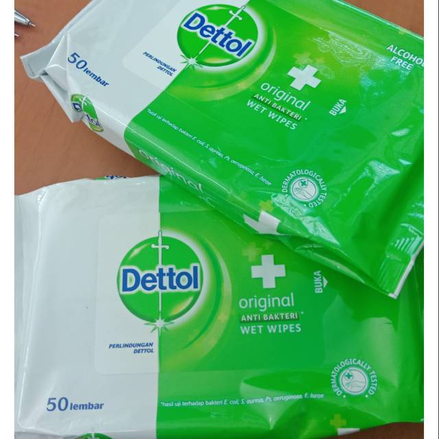 Jual Tissue Basah Dettol Antiseptic Original Isi 50 Lembar ( Wipes ...