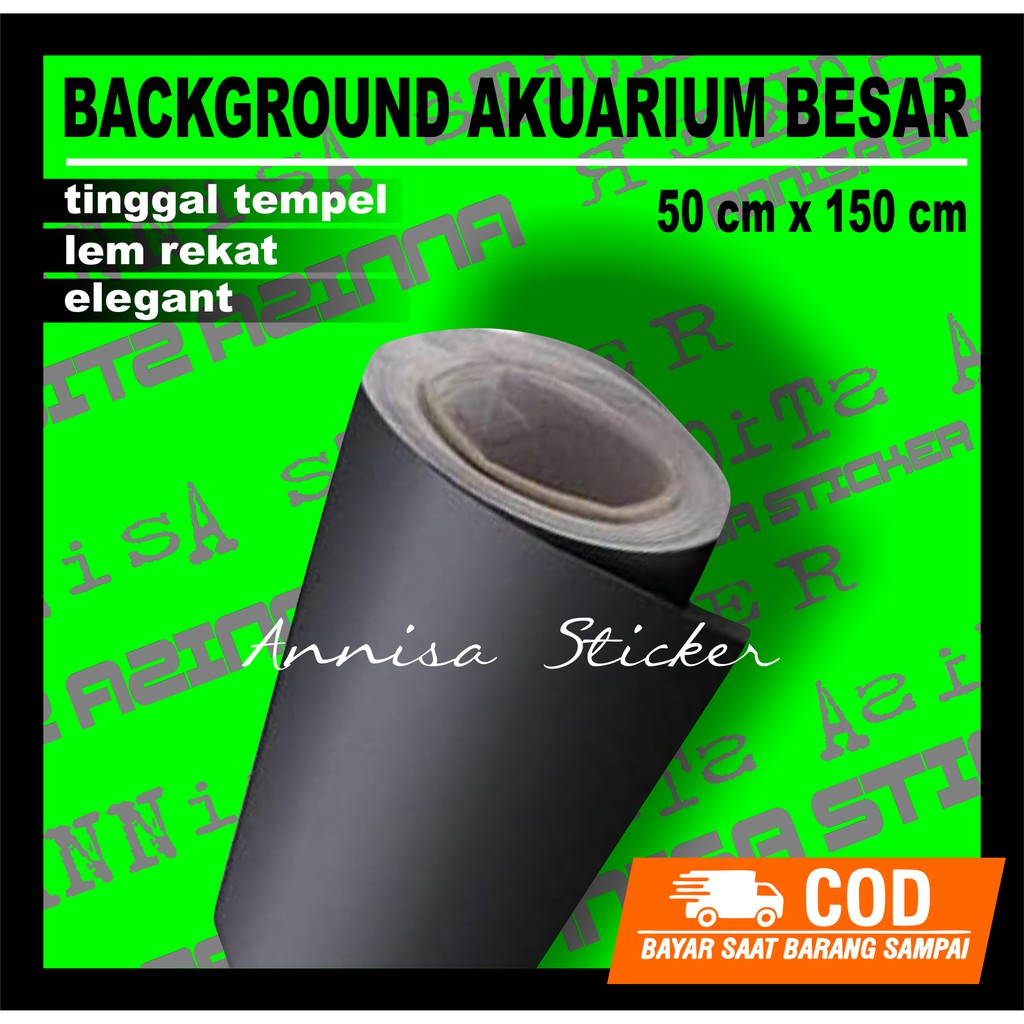 Jual Stiker Background Akuarium hitam doff 50cm x 150cm | Shopee Indonesia