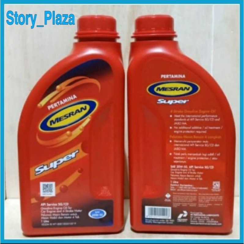 Jual Oli Pertamina Mesran Super 0.8L & 1L Sae 20W-50 800ml & 1 liter ...