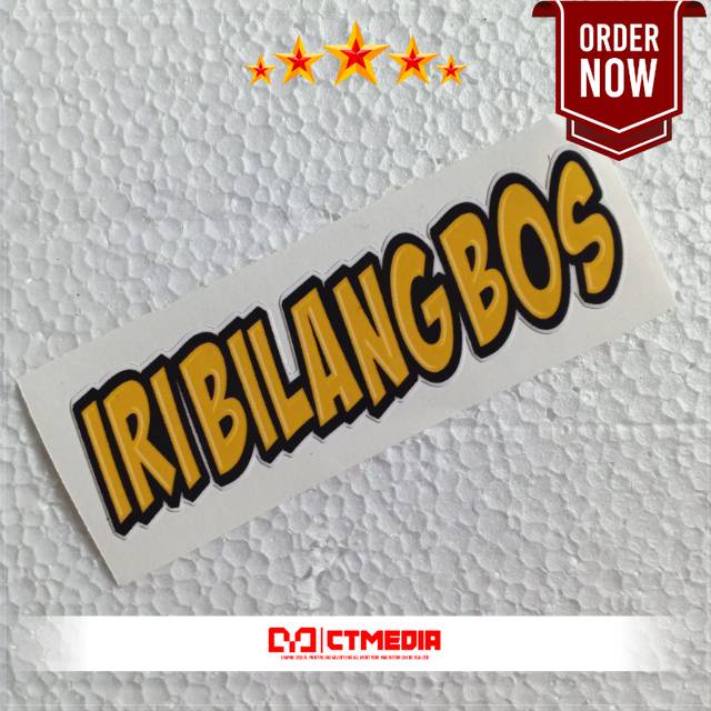 Jual Stiker Iri Bilang Bos Ritrama Cutting Laminasi Glossy Min. Order ...