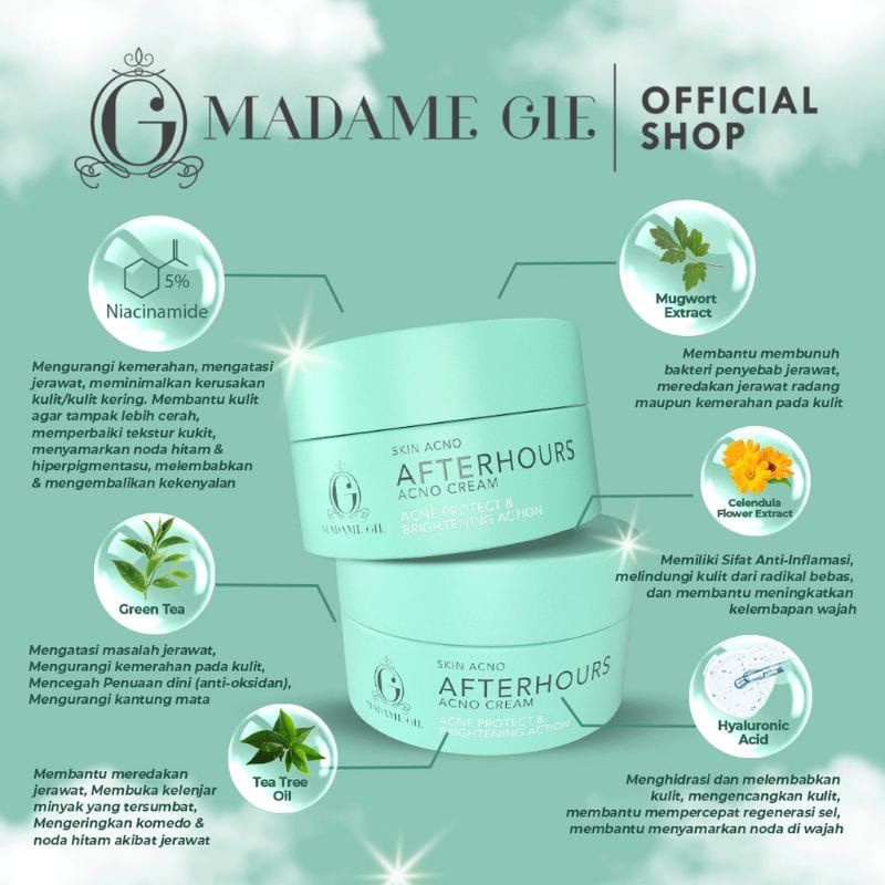 Jual madame gie skin acno afterhours cream | Shopee Indonesia