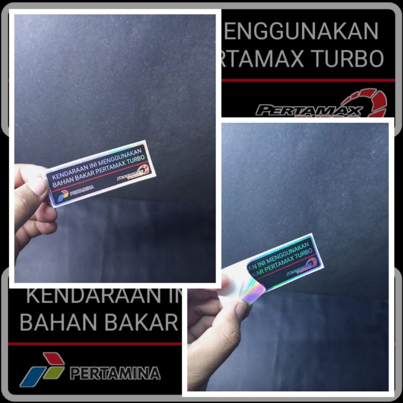 Jual Sticker Bahan Hologram Stiker Warning Pertamax Turbo | Shopee ...