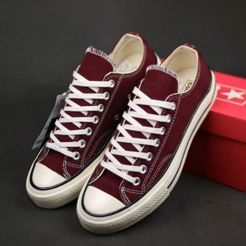 Jual Sepatu Converse 70s Low Maroon Egret Import Premium BNIB Sneakers ...