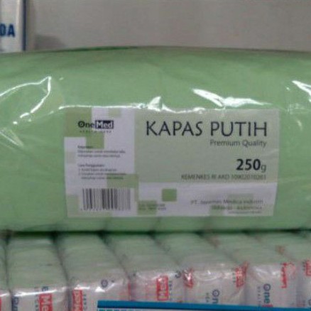 Jual KAPAS PEMBALUT 250 GRAM | ONEMED | PUTIH | Shopee Indonesia