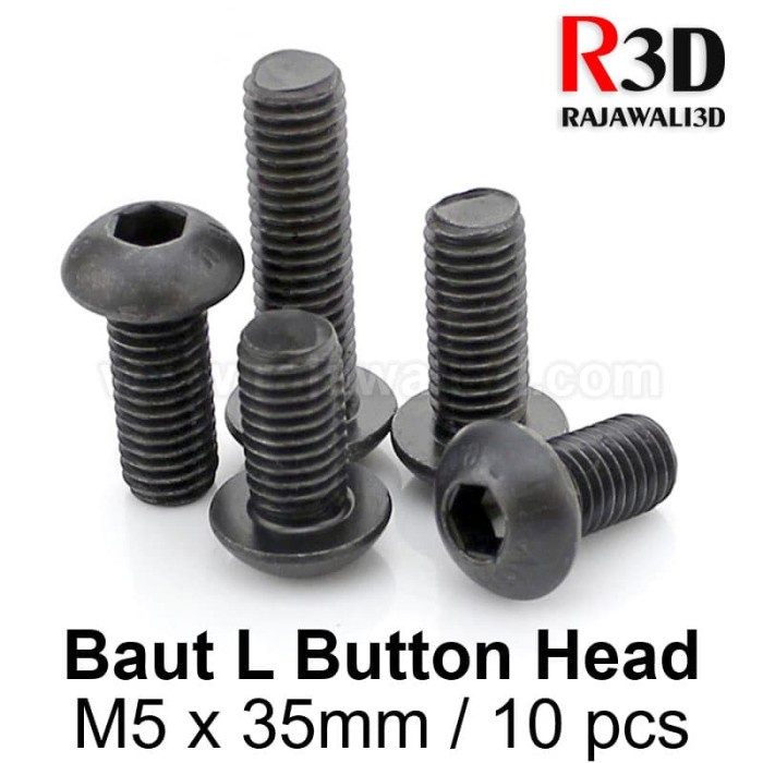 Jual Baut L Screw Button Head Cap M5 x 35mm 10pcs | Shopee Indonesia