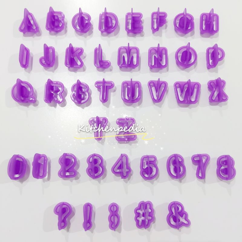 Jual Cetakan Cutter Huruf Angka Alphabet Abjad Fondant Biskuit Cookies ...