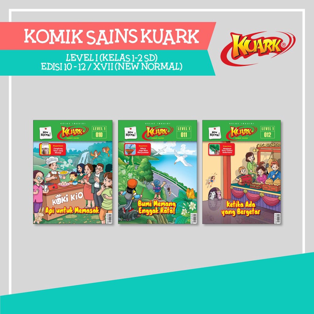Jual KUARK Komik Sains - Paket 3 Buku Nomor 010 sd. 012 Tahun XVII (New Normal) semua level ...