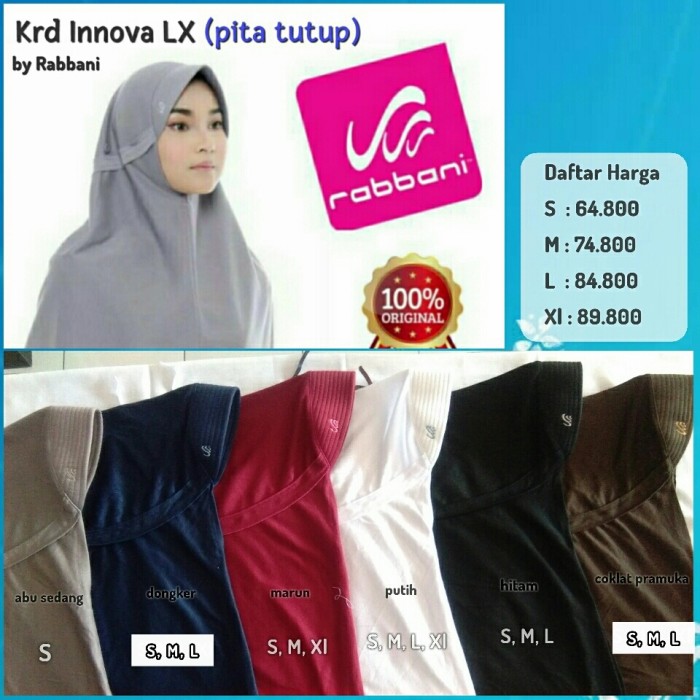 Jual kerudung sekolah bergo instan rabbani innova lx | Shopee Indonesia