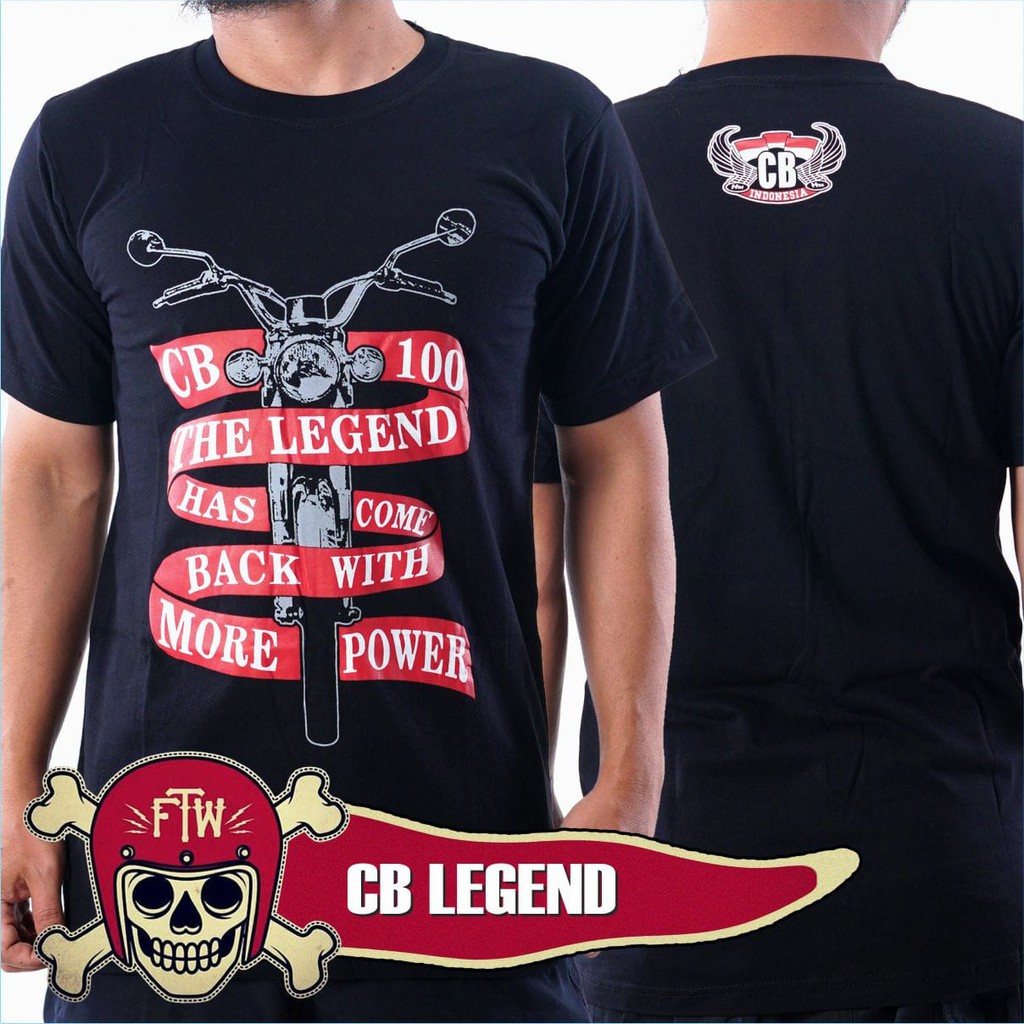 Jual KAOS MOTOR CB 100 THE LEGEND, BAJU LEGENDA HONDA CB 100 HOBI MOTOR KLASIK CLASSIC BIKE ...