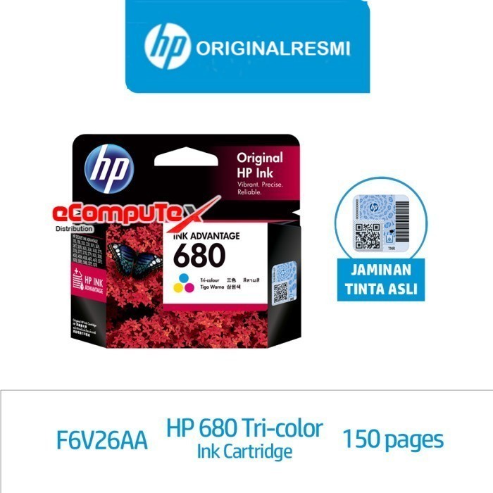 Jual CARTRIDGE HP 680 COLOR (RESMI) | Shopee Indonesia