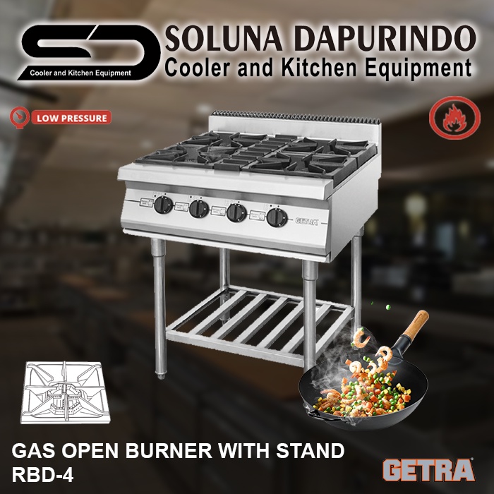 Jual GETRA Gas Open Burner With Stand RBD-4 / Kompor RBD4 | Shopee ...