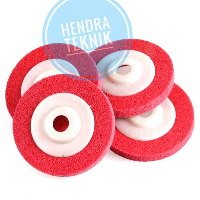 Jual GRINDA POLES STAINLESS MERAH NON WOVEN PUTIH 4“ BATU GRINDA MONEL ...