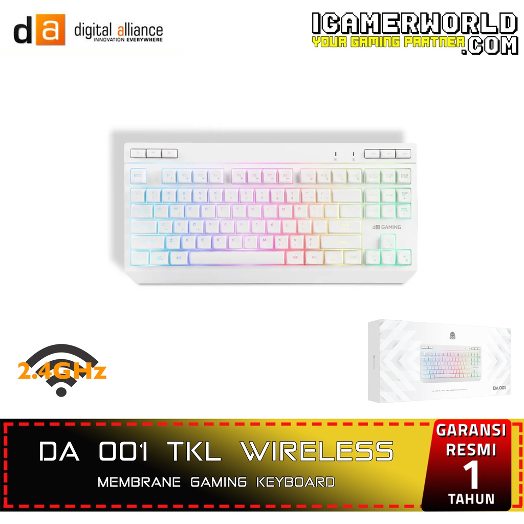 Jual Digital Alliance DA 001 RGB TKL Wireless Membrane Gaming Keyboard ...