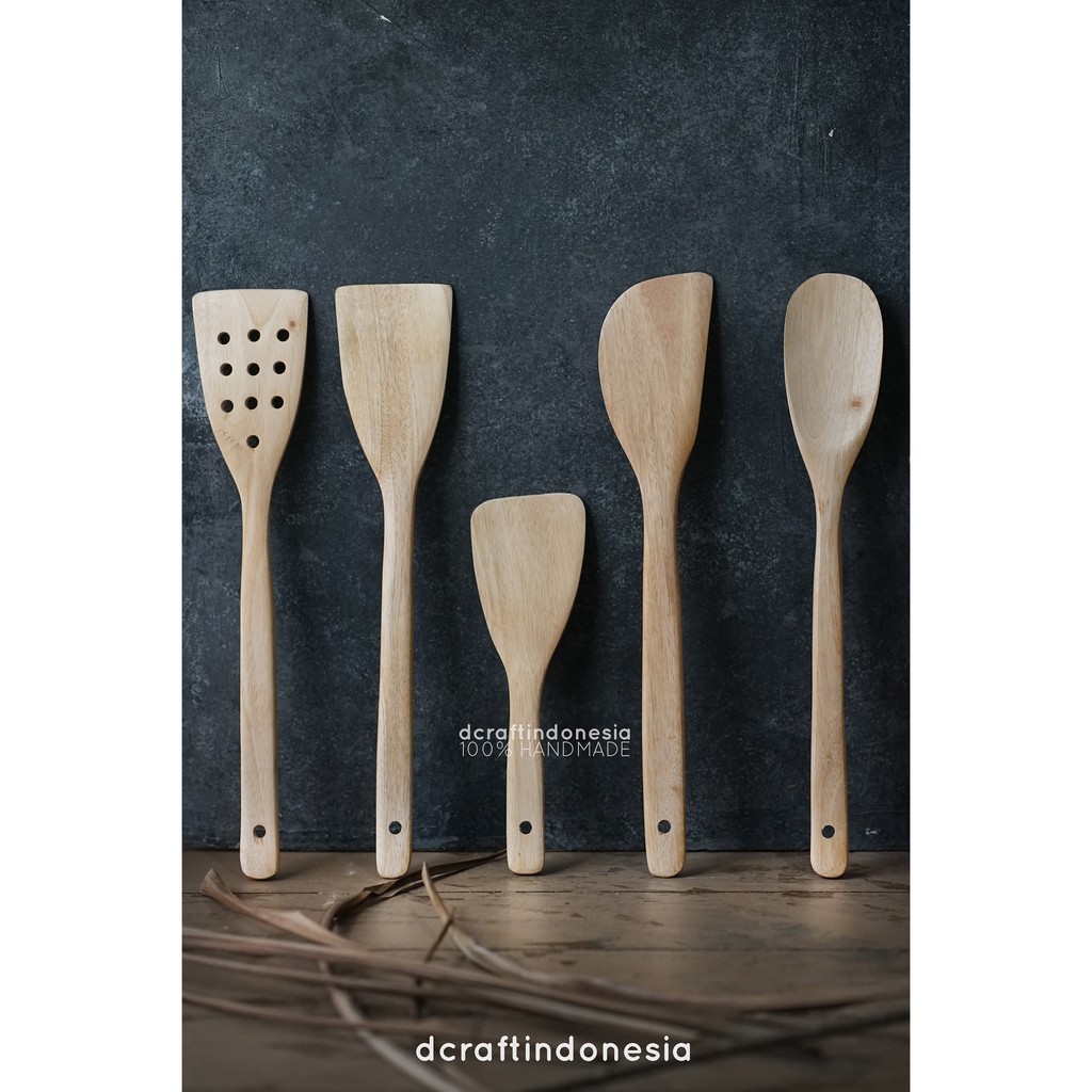 Jual Dcraft Spatula Kayu Jati / Centong Sayur | Shopee Indonesia