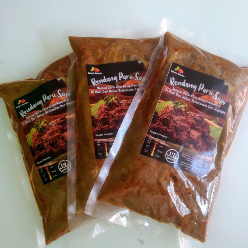 Jual Rendang Daging Dapur Bambu 500 gr / Rendang Paru / Rendang Hati ...