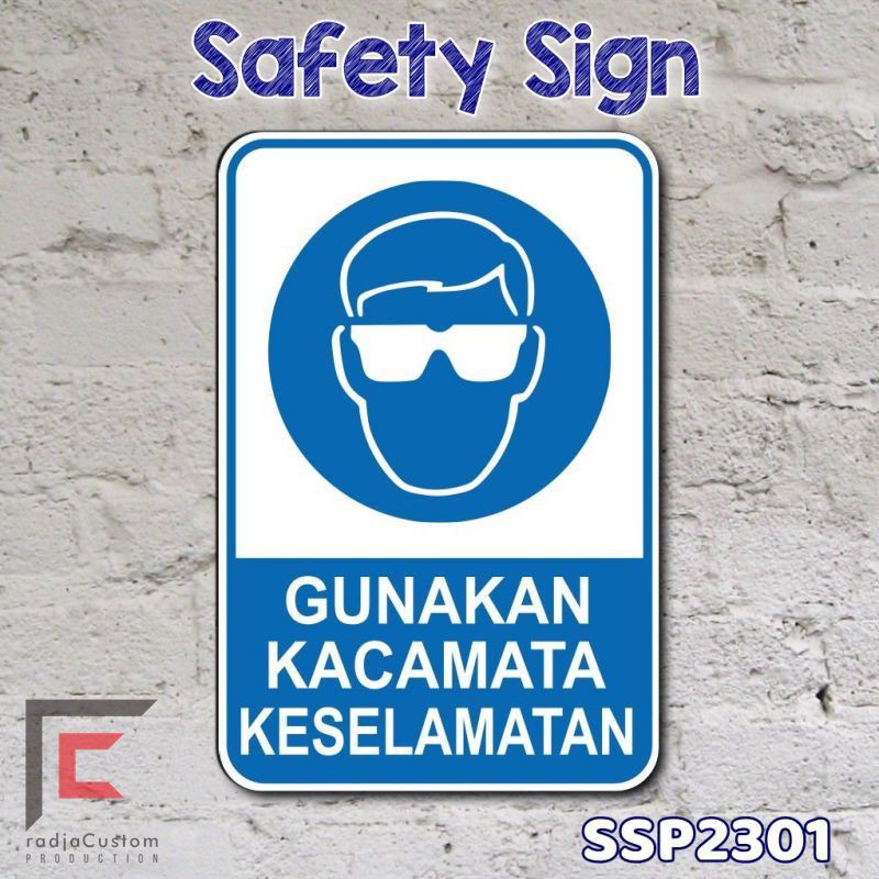 Jual RadjaCustom Safety Sign Label Rambu Petunjuk K3 EESH - Gunakan ...