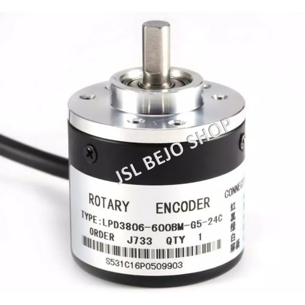 Jual Rotary Encoder AB phase encoder 6mm Shaft W coupling 360P/R ...
