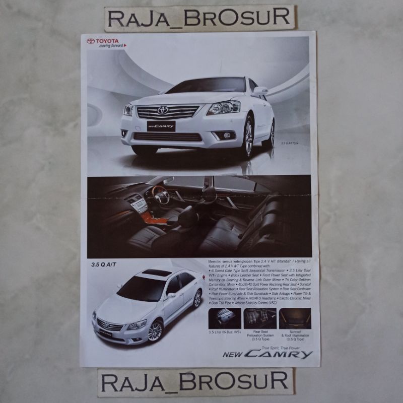 Jual Poster brosur katalog flyer Toyota Camry 2009 | Shopee Indonesia