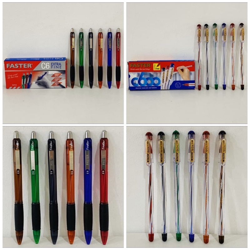 Jual PULPEN FASTER EXTRA FINE C6 DAN EXTRA FINE C600 / 1 BOX ISI 12 PCS ...