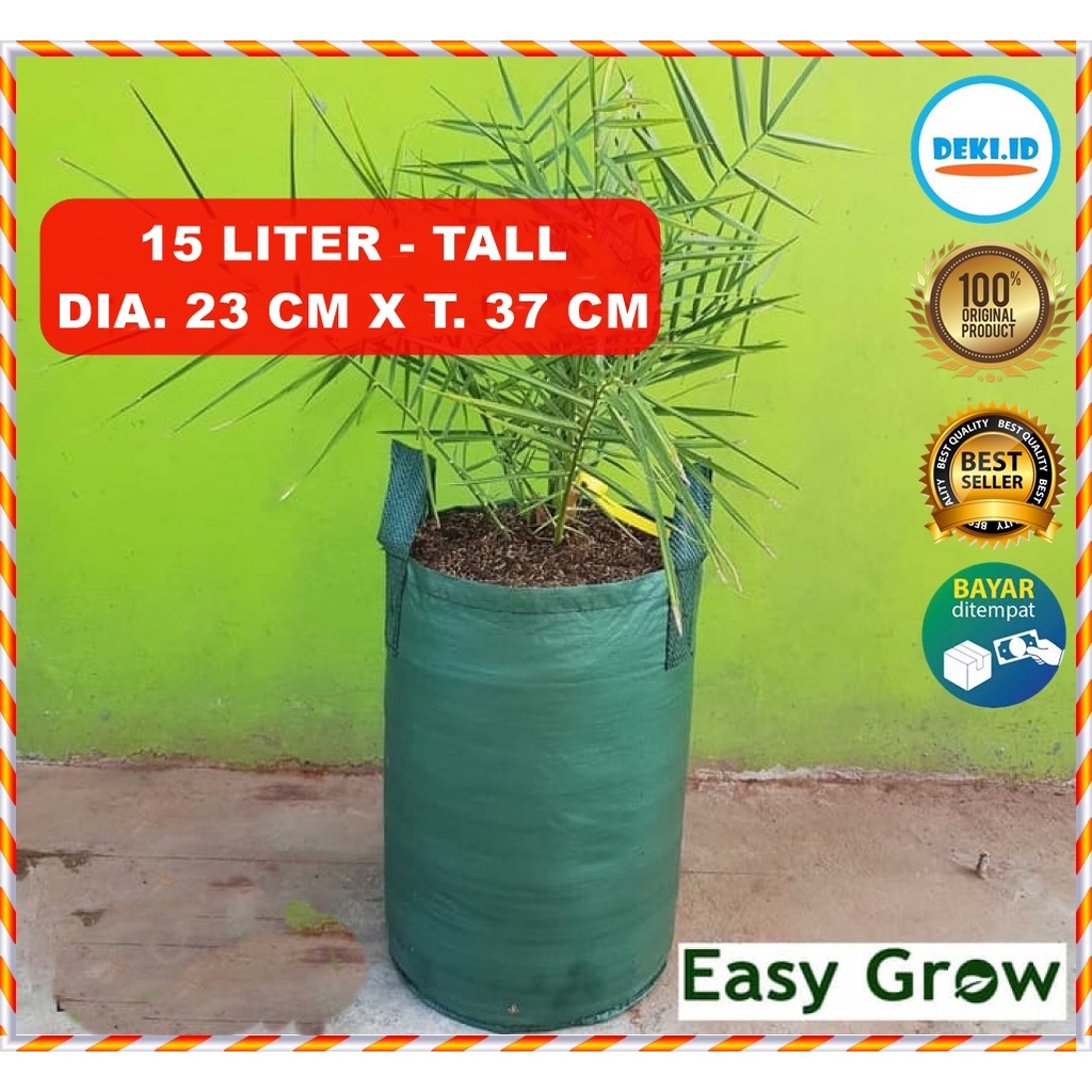 Jual Planter Bag 15 Liter Tall Easygrow Pot Tanaman Planterbag Hijau ...