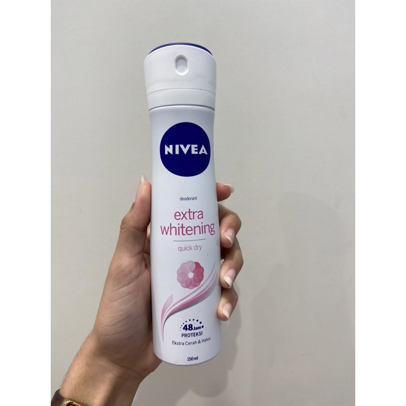 Jual Nivea Extra Whitening Spray 150ml | Shopee Indonesia