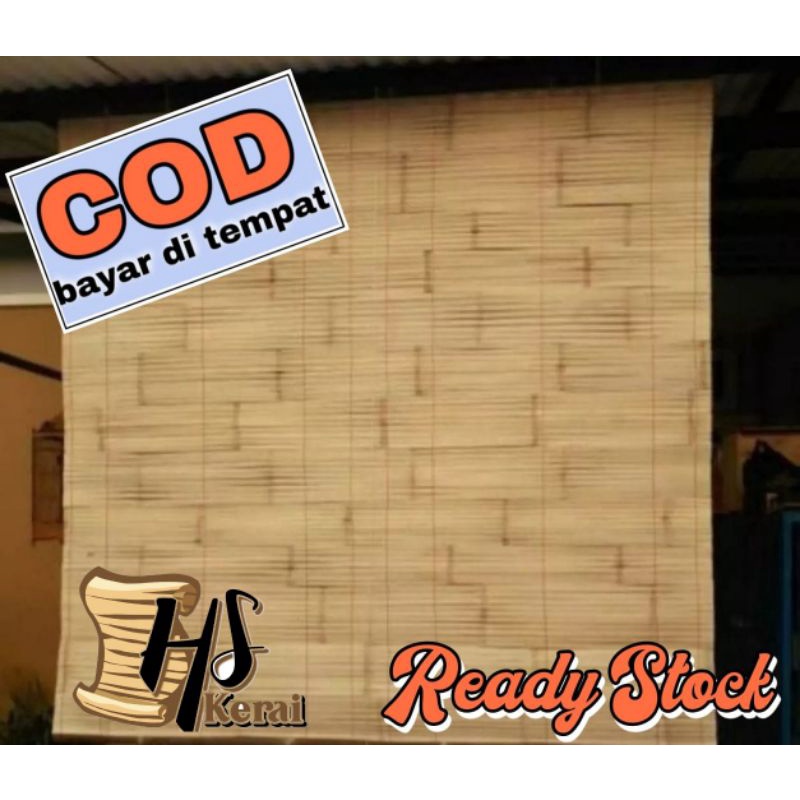 Jual TIRAI BAMBU POLOS T2 x L1 - KERAI - WIDE - GORDEN - KREY - DEKORASI - TIRAI GULUNG | Shopee ...