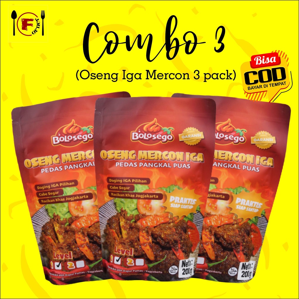 Jual Combo 3 - 3 Pack OSENG MERCON IGA SAPI by Bolosego / bisa COD ...