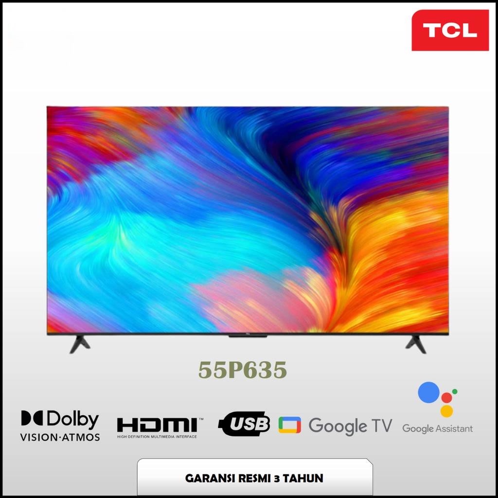 Jual LED TV TCL 55P635 4K HDR Google TV 55 Inch | Shopee Indonesia