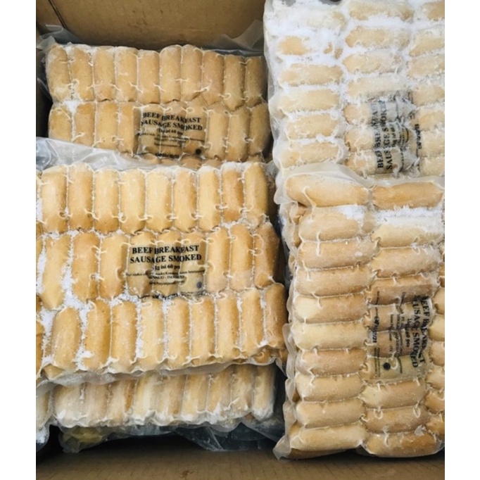 Jual beef breakfast sausage smoked 1kg / sosis sapi kansas cocktail ...