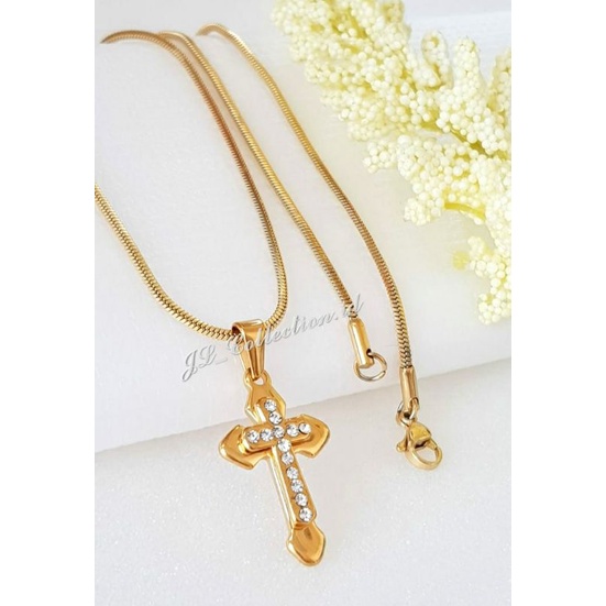 Jual Kalung Rohani Salib Fashion Hiasan Permata Kalung Salib Pria ...