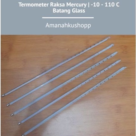 Jual Termometer Raksa Mercury -10 - 110 C Batang Glass | Shopee Indonesia