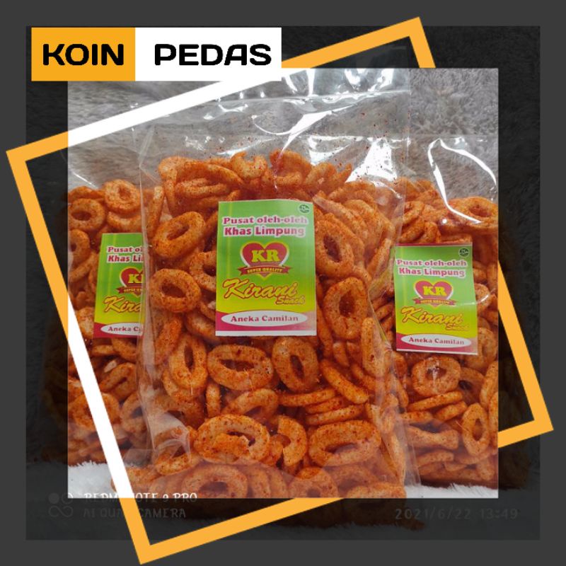 Jual KERUPUK RING PEDAS CABE GURIH DAN RENYAH/Kerupuk koin pedas ...