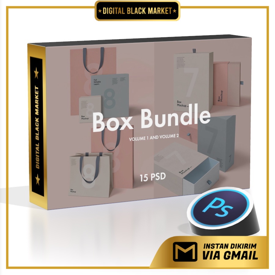 Jual ID3717 - Box And Bag Mockup Bundle 15 psd | Shopee Indonesia