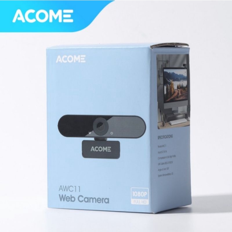 Jual Acome Webcam 1080 HD USB Camera Kamera Microphone 360 Web Cam ...