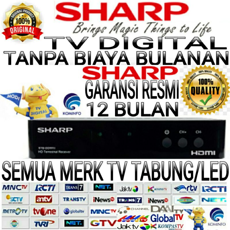 Jual SET TOP BOX SHARP TV DIGITAL FULL HD TV TABUNG/LED | Shopee Indonesia