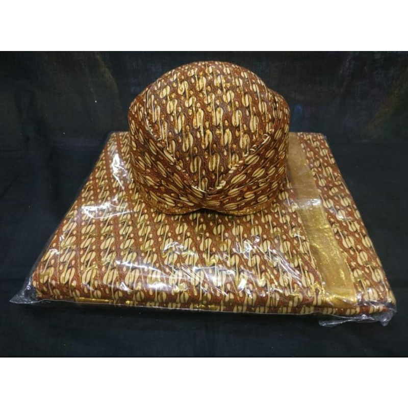 Jual KAIN JARIK BATIK SET BLANGKON SOLO PRIA BAWAHAN TOPI ADAT JAWA ...