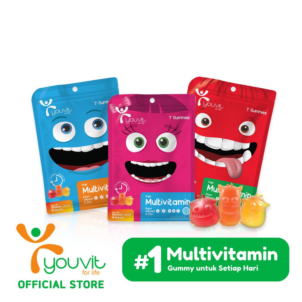Jual YOUVIT Multivitamin - YOUVIT Omega-3 Gummy Anak Sachet Isi 7 Gummy / Vitamin Anak | Shopee ...