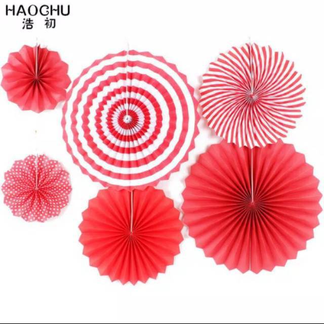 Jual Papper Fan Pattern (6pc) HUT RI/DIRGAHAYU RI/MERAH PUTIH | Shopee ...
