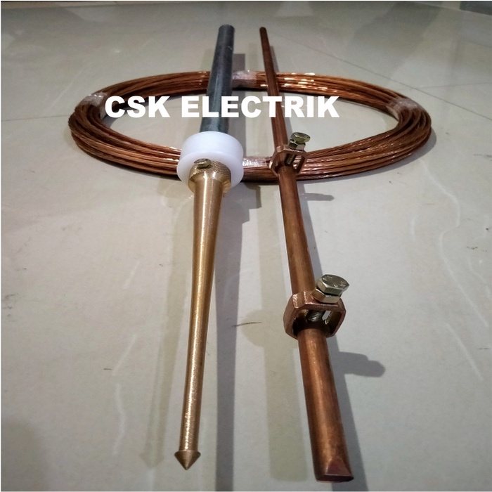 Jual Penangkal Petir 1 Tombak Tembaga Murni + 20 Meter Tinggal Pasang ...