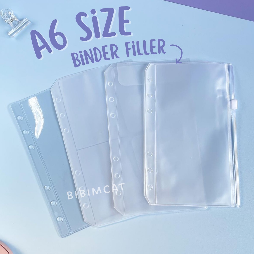 Jual (A6 Size) Sleeve Ziplock / Kertas Binder File Organizer 6 Ring ...
