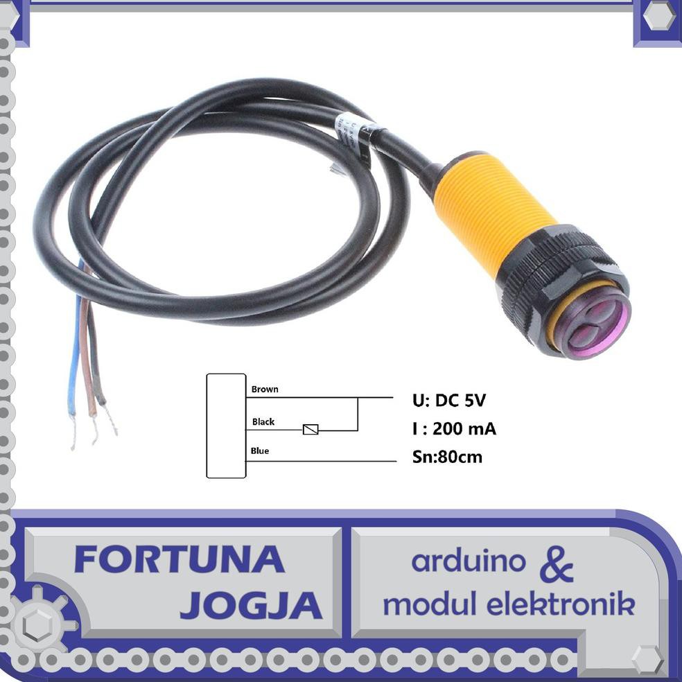 Jual E18-D80NK Adjustable Infrared Proximity Distance Sensor Switch 3U1 ...