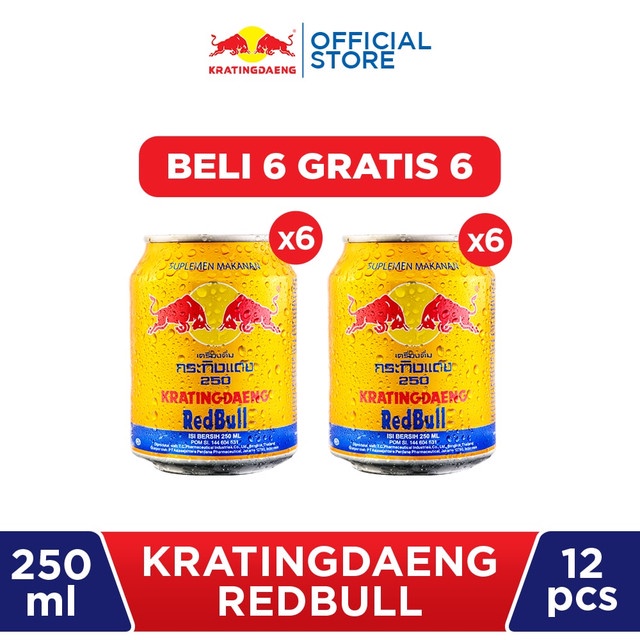 Jual Buy 6 Get 6 Red Bull Minuman Energi 250ml | Shopee Indonesia