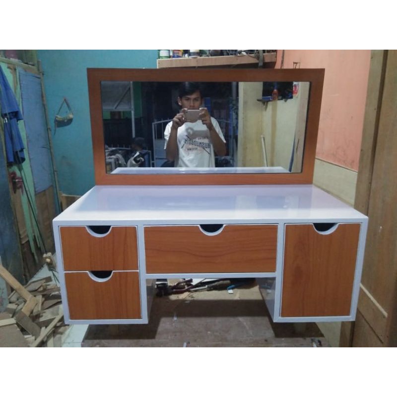Jual meja rias minimalis bahan multiplek HPL | Shopee Indonesia