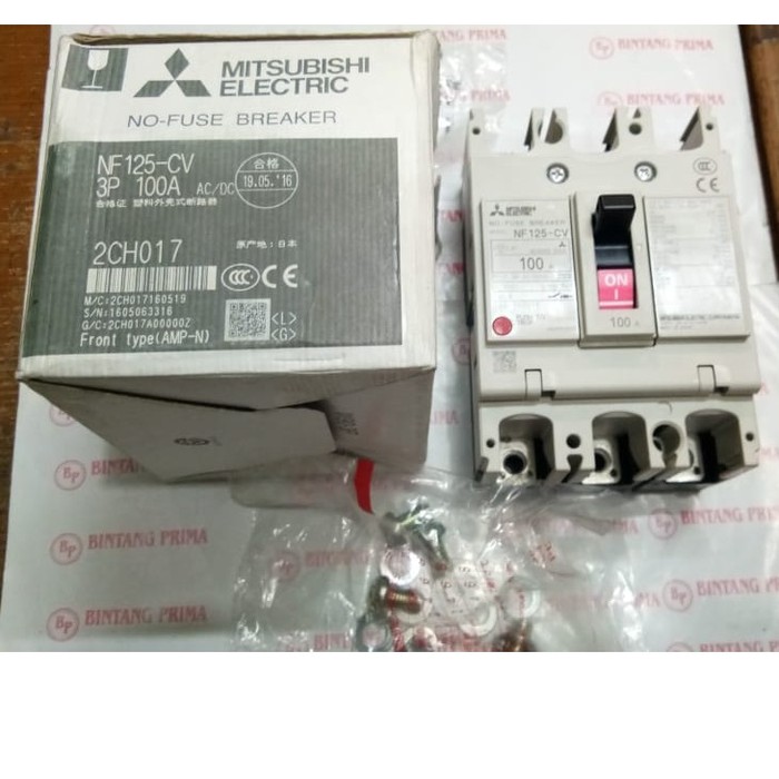 Jual MCCB / NFB / No Fuse Breaker Tipe NF125-CV 3P 100A merk Mitsubishi | Shopee Indonesia