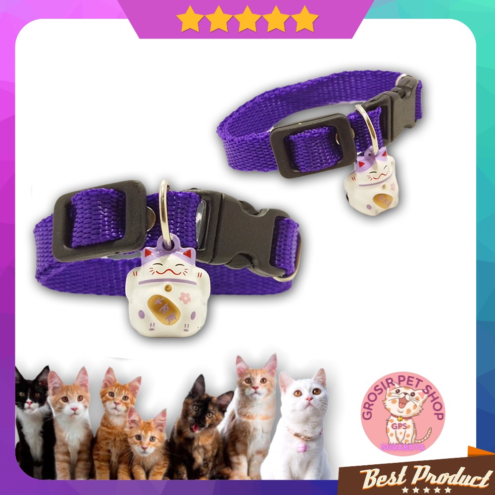 Jual Kalung Kucing Polos Lonceng Karakter / Aksesoris Kalung Kucing ...