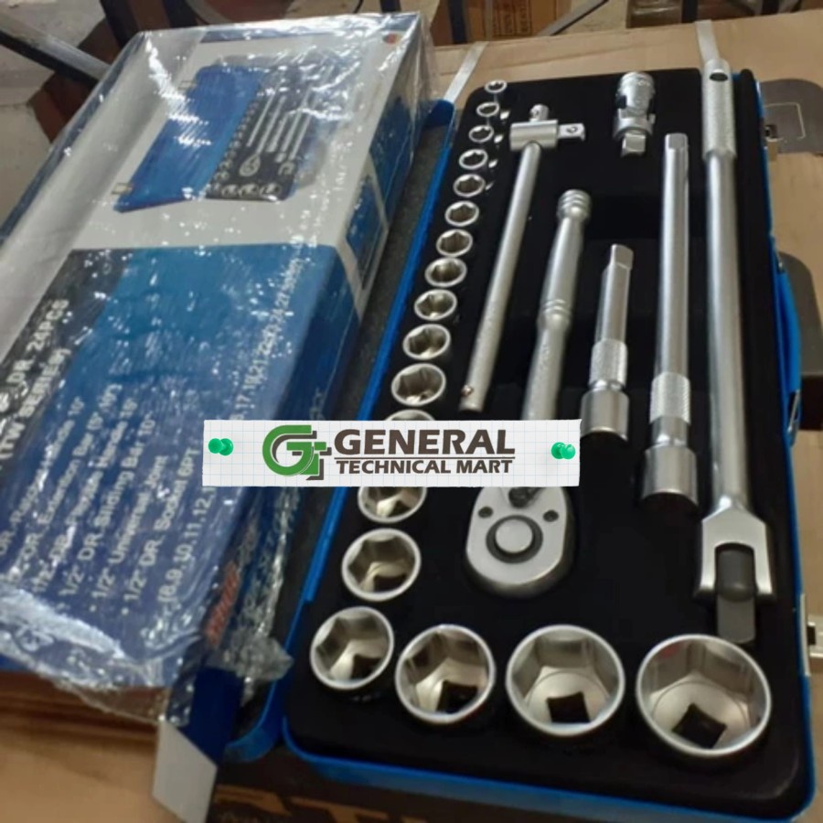 Jual Kunci sock kunci sok kunci socket set 1/2" MULTIPRO 8-32mm 6pt ...