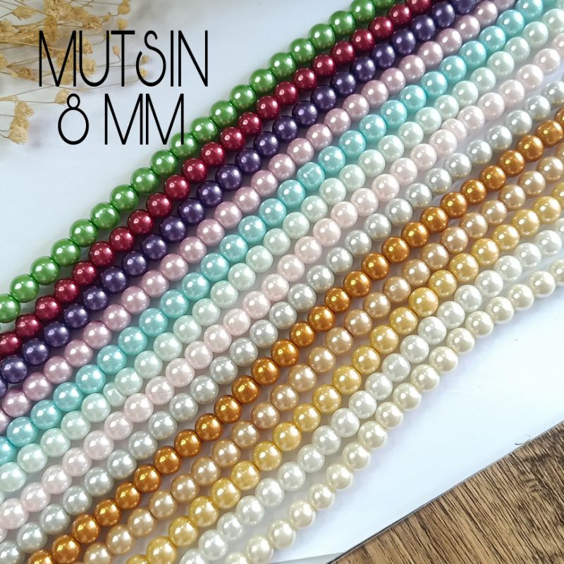 Jual Mutira sintetis/ mutiara berat/ mutsin Uk. 8 MM | Shopee Indonesia