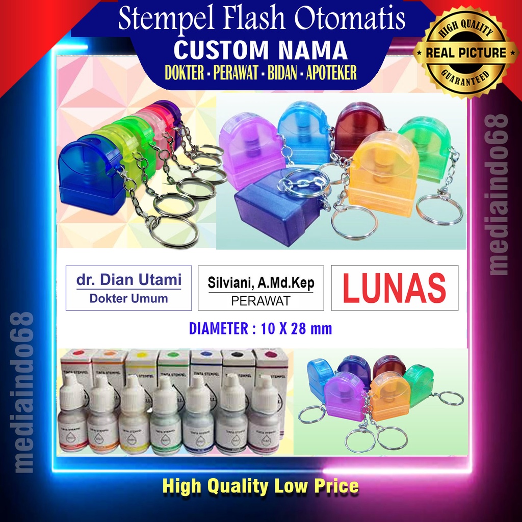 Jual STEMPEL FLASH CUSTOM NAMA DOKTER / PERAWAT / BIDAN / APOTEKER / STEMPEL GANCI | Shopee ...