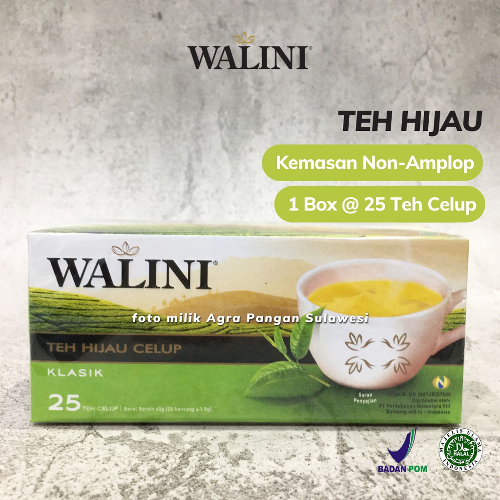 Jual Teh Hijau WALINI | Green Tea Teh Celup Klasik Premium Kemasan Non ...