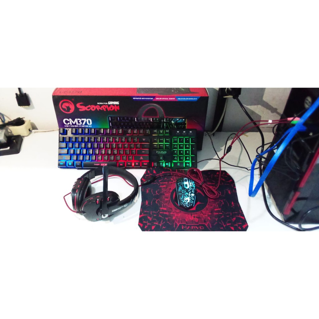 Jual Marvo Scorpion CM370 Gaming Combo | Shopee Indonesia